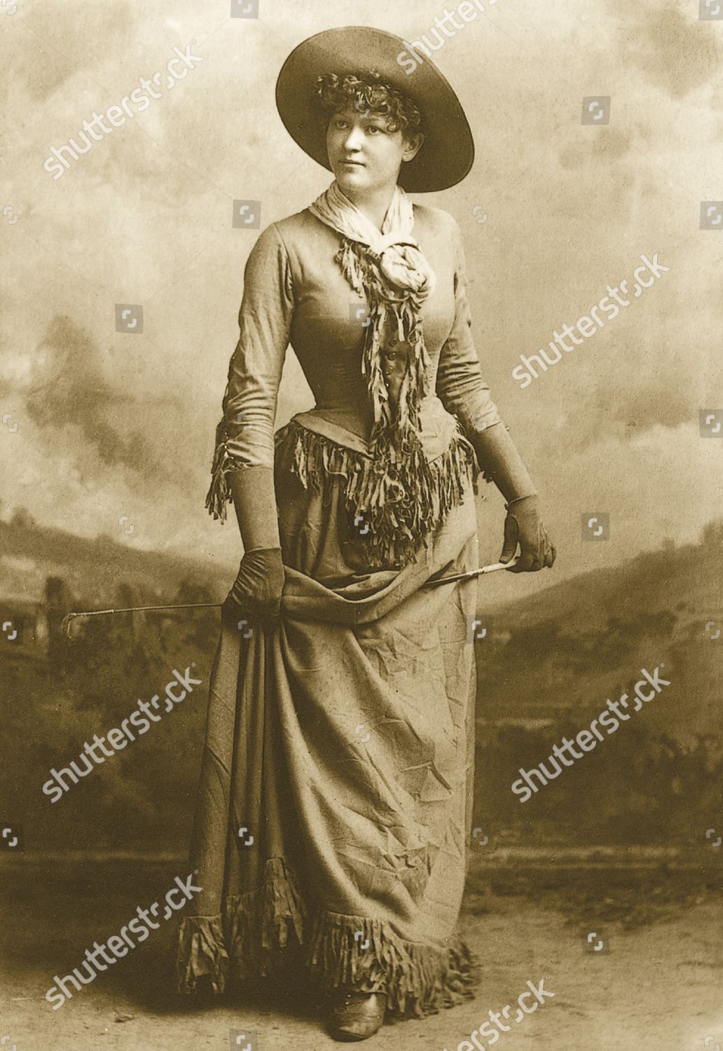 Wild West Show Cowgirl C 1890 Editorial Stock Photo - Stock Image ...