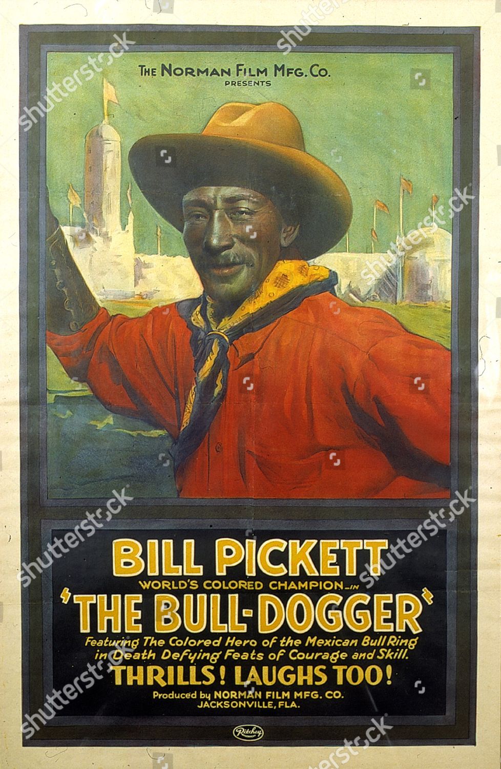 Black Cowboy Bill Pickett Movie Poster Editorial Stock Photo - Stock ...