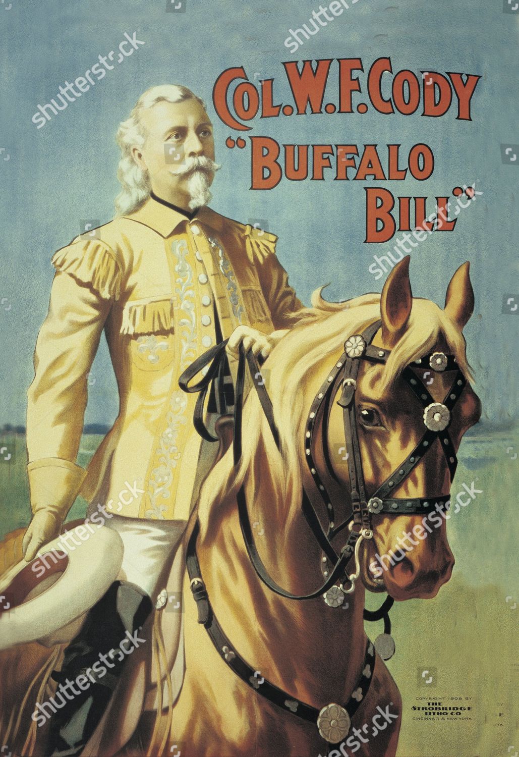 Buffalo Bill Wild West Show Poster Editorial Stock Photo - Stock Image ...