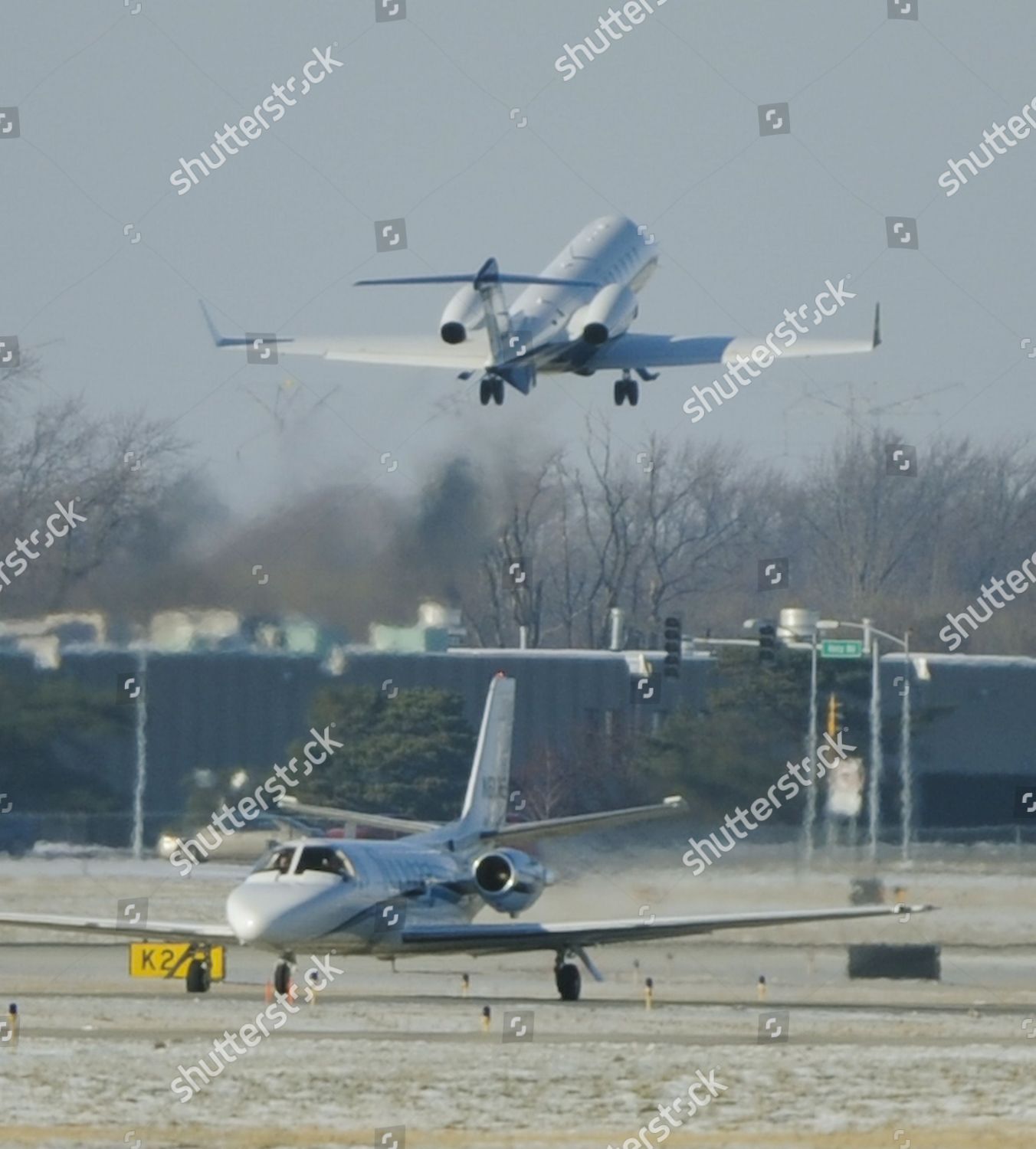 Small Jet Aircraft Takes Off Another Editorial Stock Photo - Stock ...