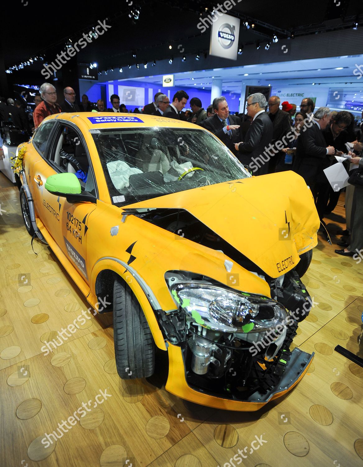 Wrecked Volvo Electric Vehicles Displayed Media Editorial Stock Photo ...