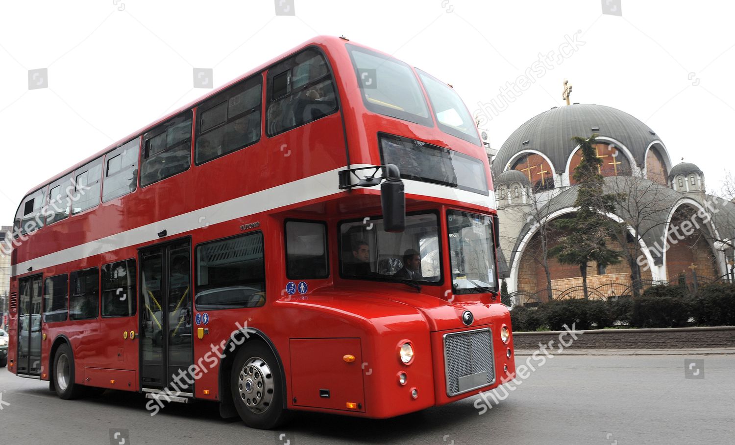 First Double Decker Buses Macedonia City Editorial Stock Photo - Stock ...