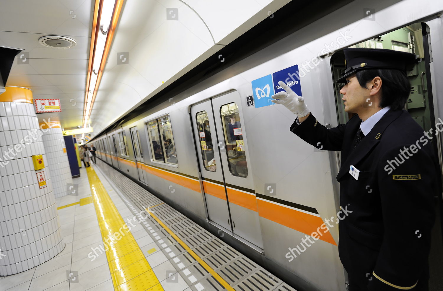 Train Operator Gestures After Closing Doors Editorial Stock Photo ...