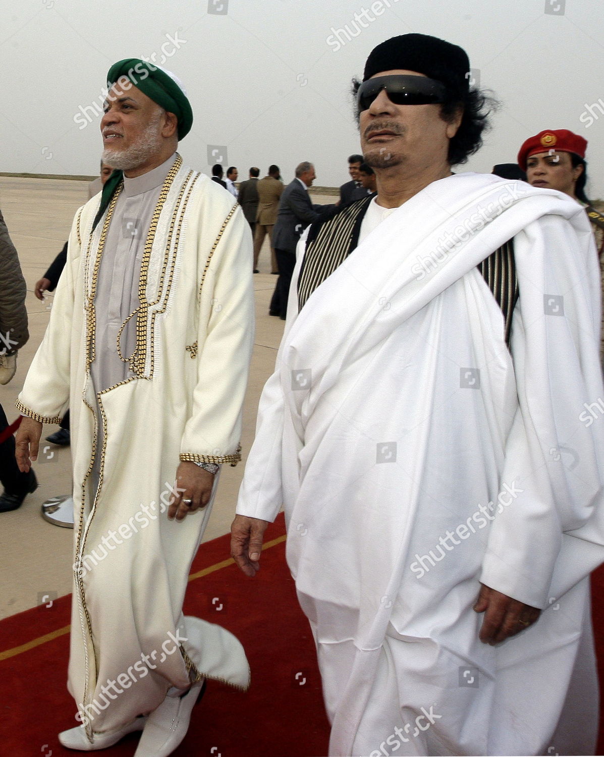 Libyan Leader Muammar Gaddafi R Comoros Editorial Stock Photo - Stock ...