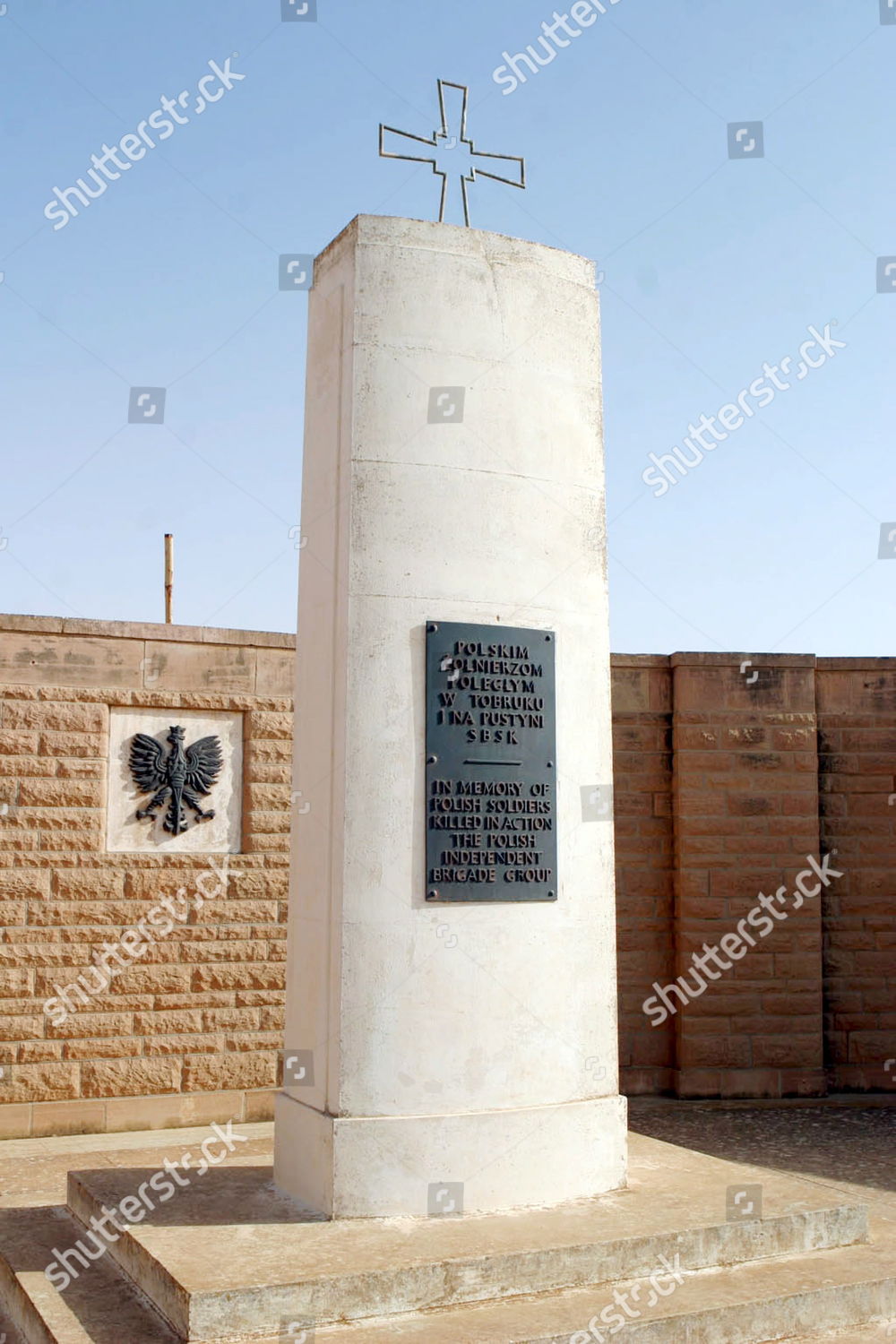 Polish Obelisk British Commonwealth Cemetery Tobruk Editorial Stock ...