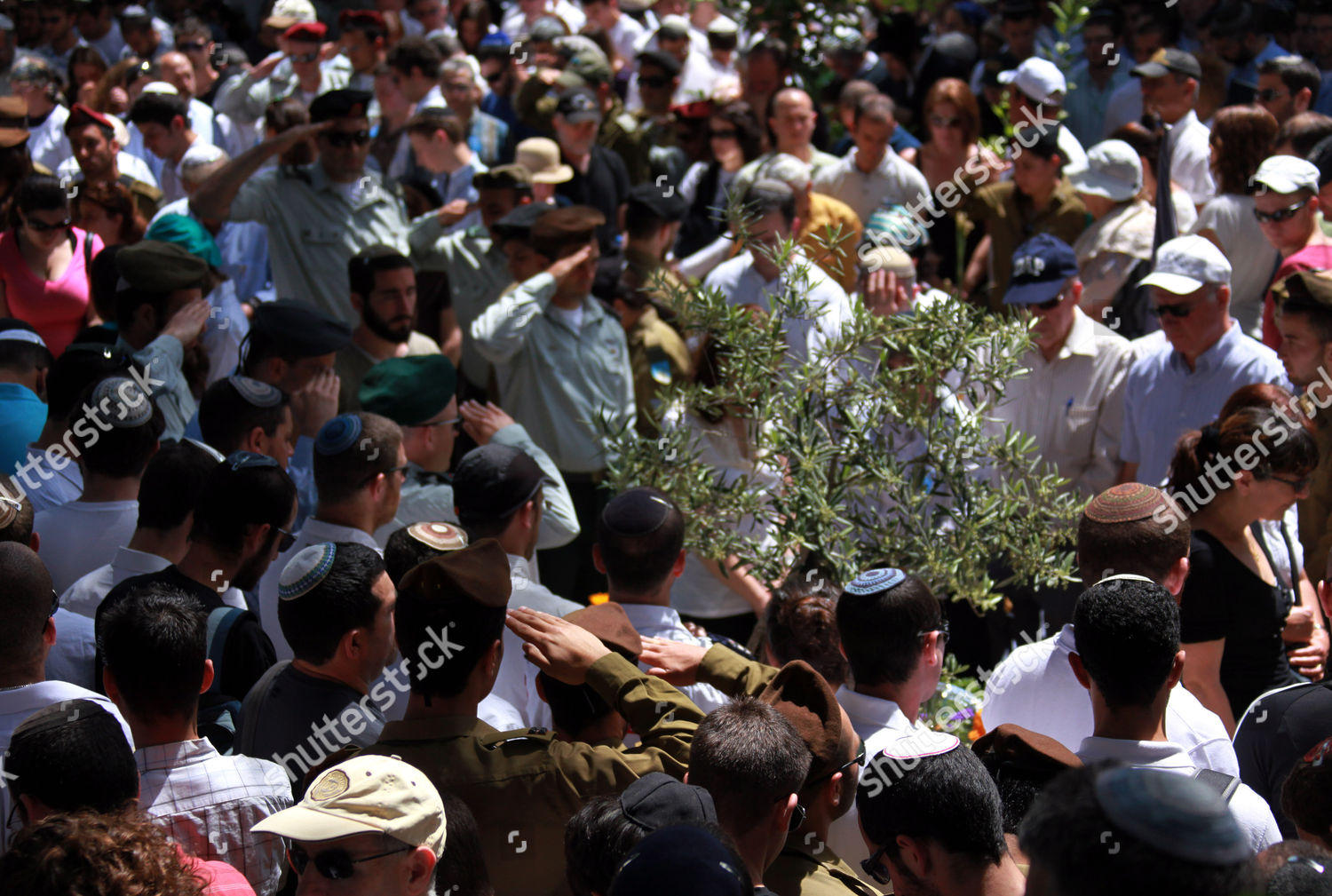 Israeli Soldiers Salute Mt Herzl Military Editorial Stock Photo - Stock ...