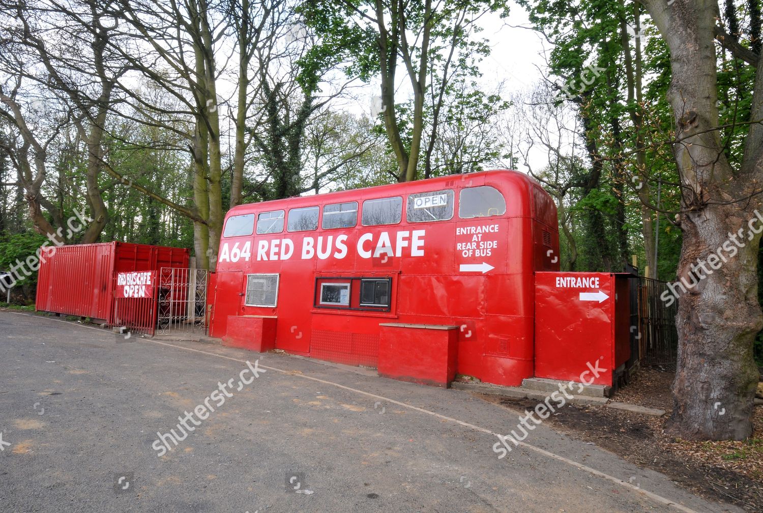 Red Bus Cafe Truck Stop On Editorial Stock Photo - Stock Image ...