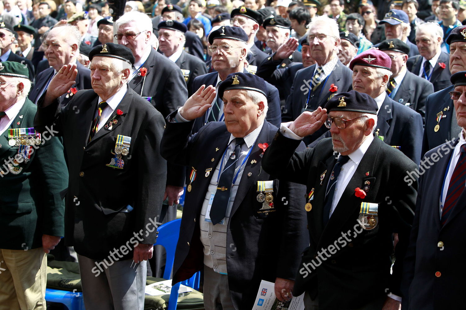 British War Veterans Participate Commemoration Mark Editorial Stock ...