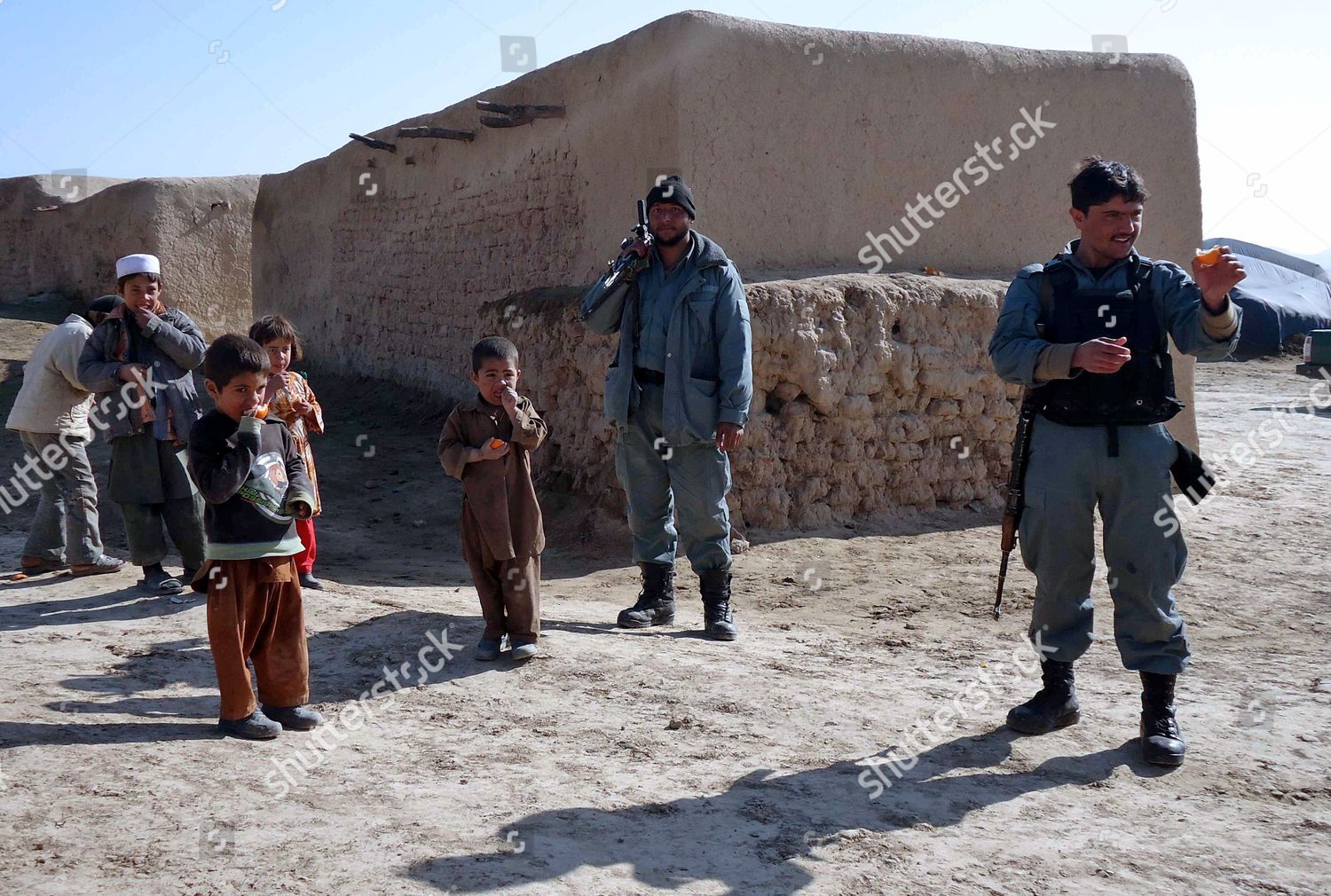 Afghan Police Patrol Gabar Village Baghlan Editorial Stock Photo ...