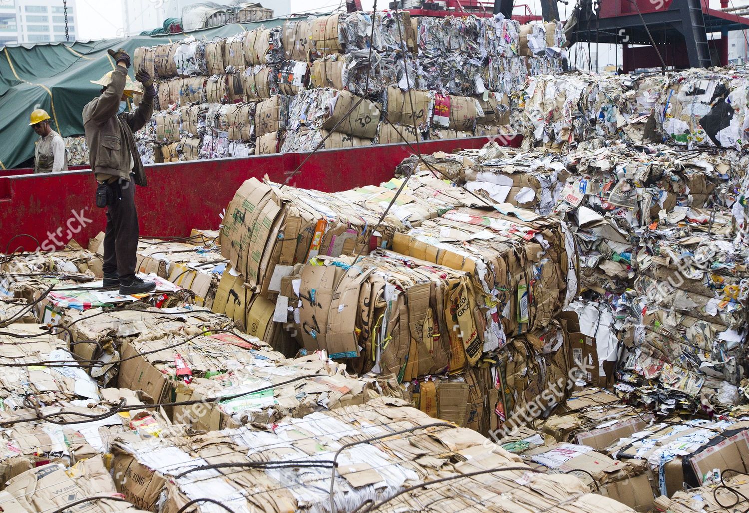 Paper Pellets Loading Onto Barges Bound Editorial Stock Photo - Stock ...
