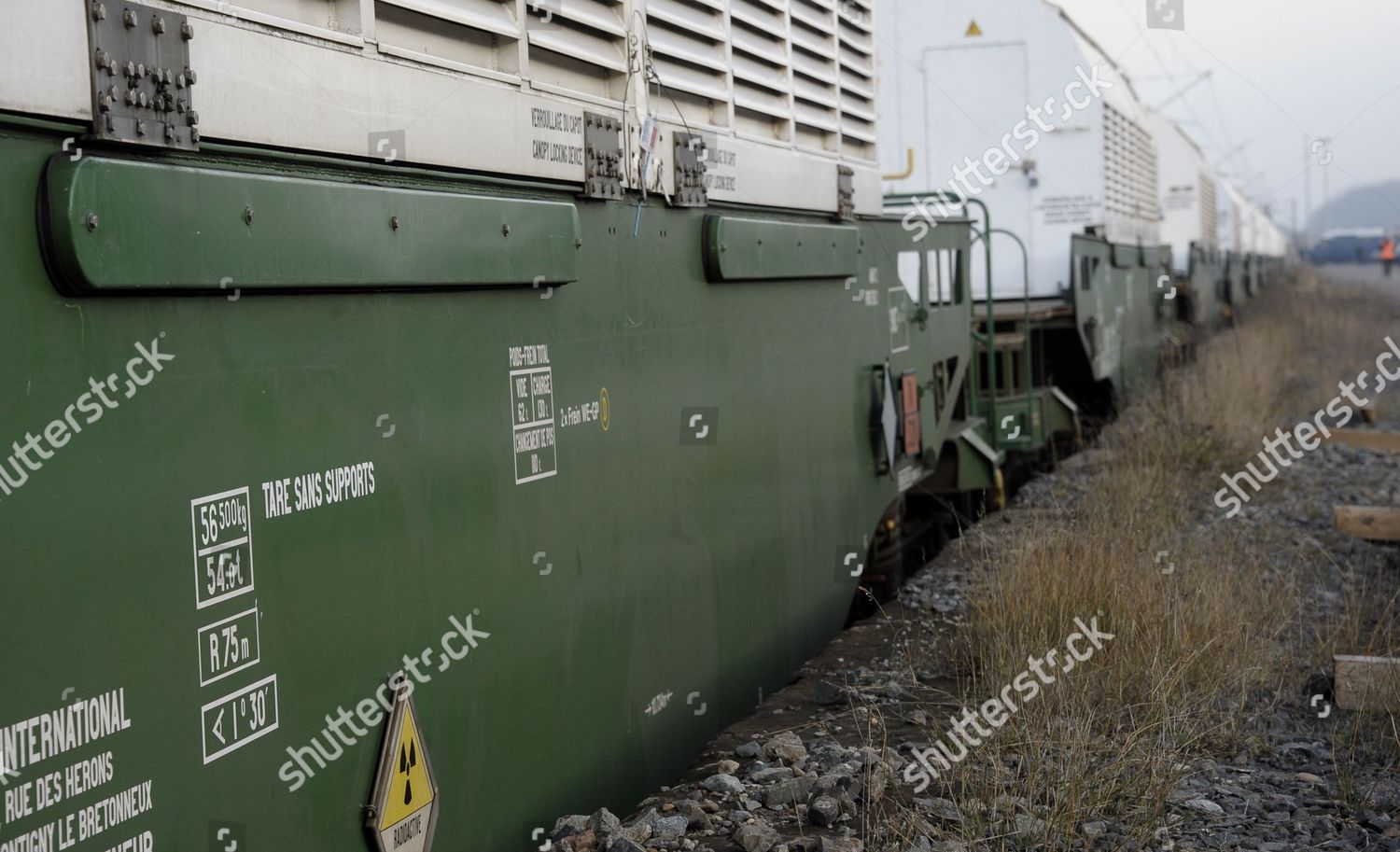 View Cargo Train Carrying Castor Nuclear Editorial Stock Photo - Stock ...
