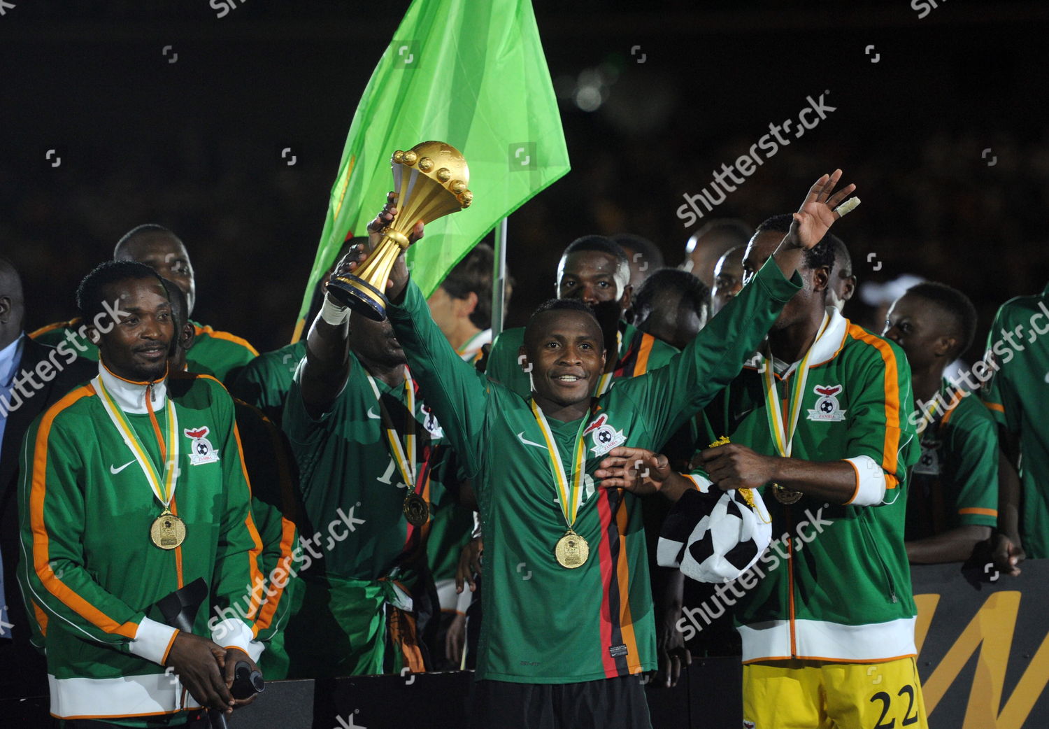 Zambia National Soccer Team Celabrate They Editorial Stock Photo ...