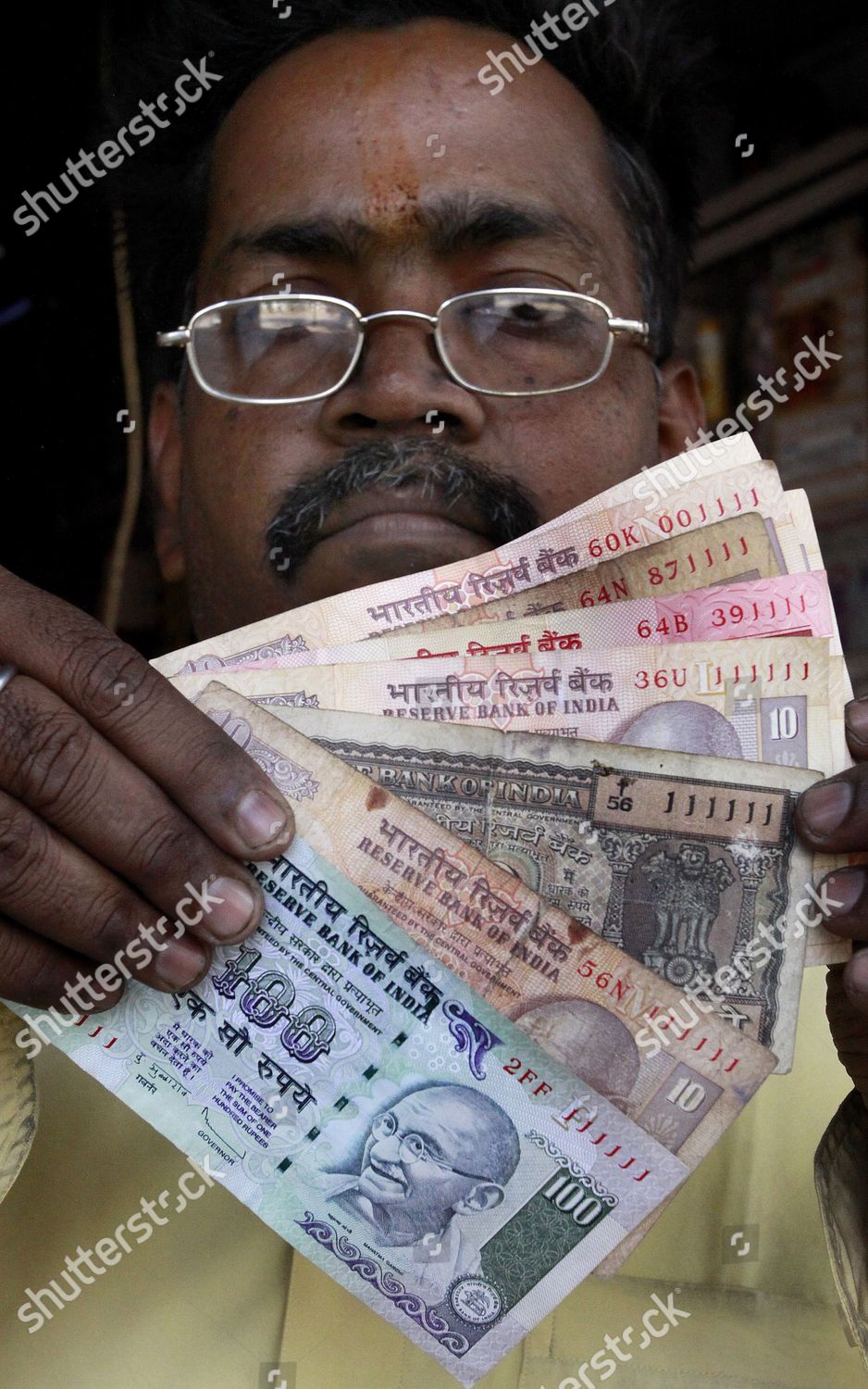 Indian Trader Sudhir Tiwari Displays Indian Editorial Stock Photo ...