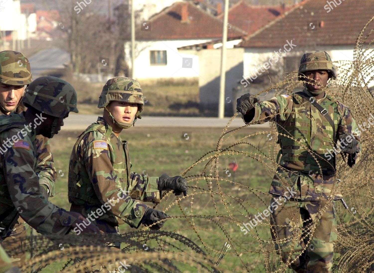 Vitia Kosovo Yugoslavia Us Peacekeepers Set Editorial Stock Photo ...
