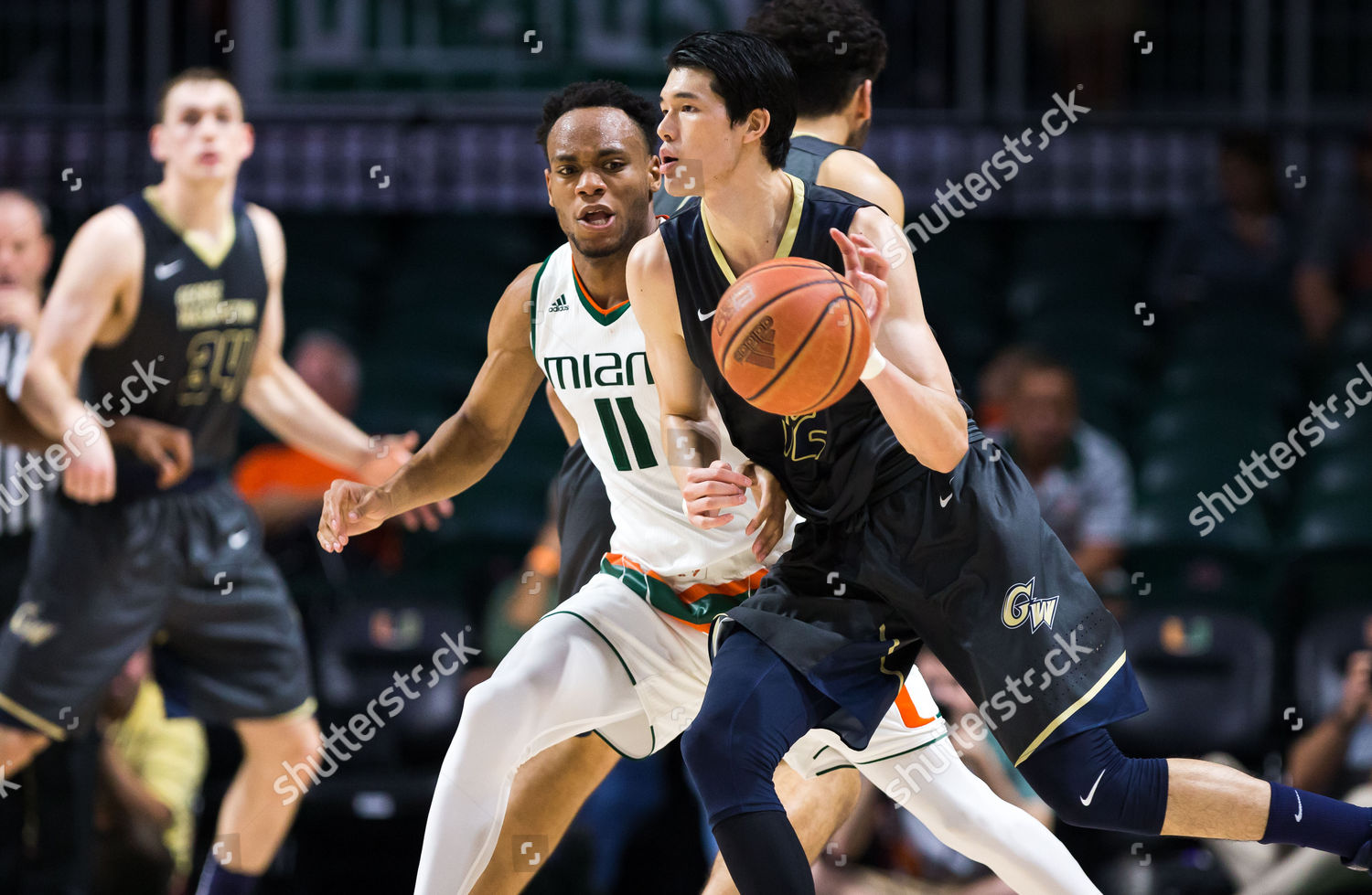 Miami Guard Bruce Brown 11 Defends Editorial Stock Photo - Stock Image ...