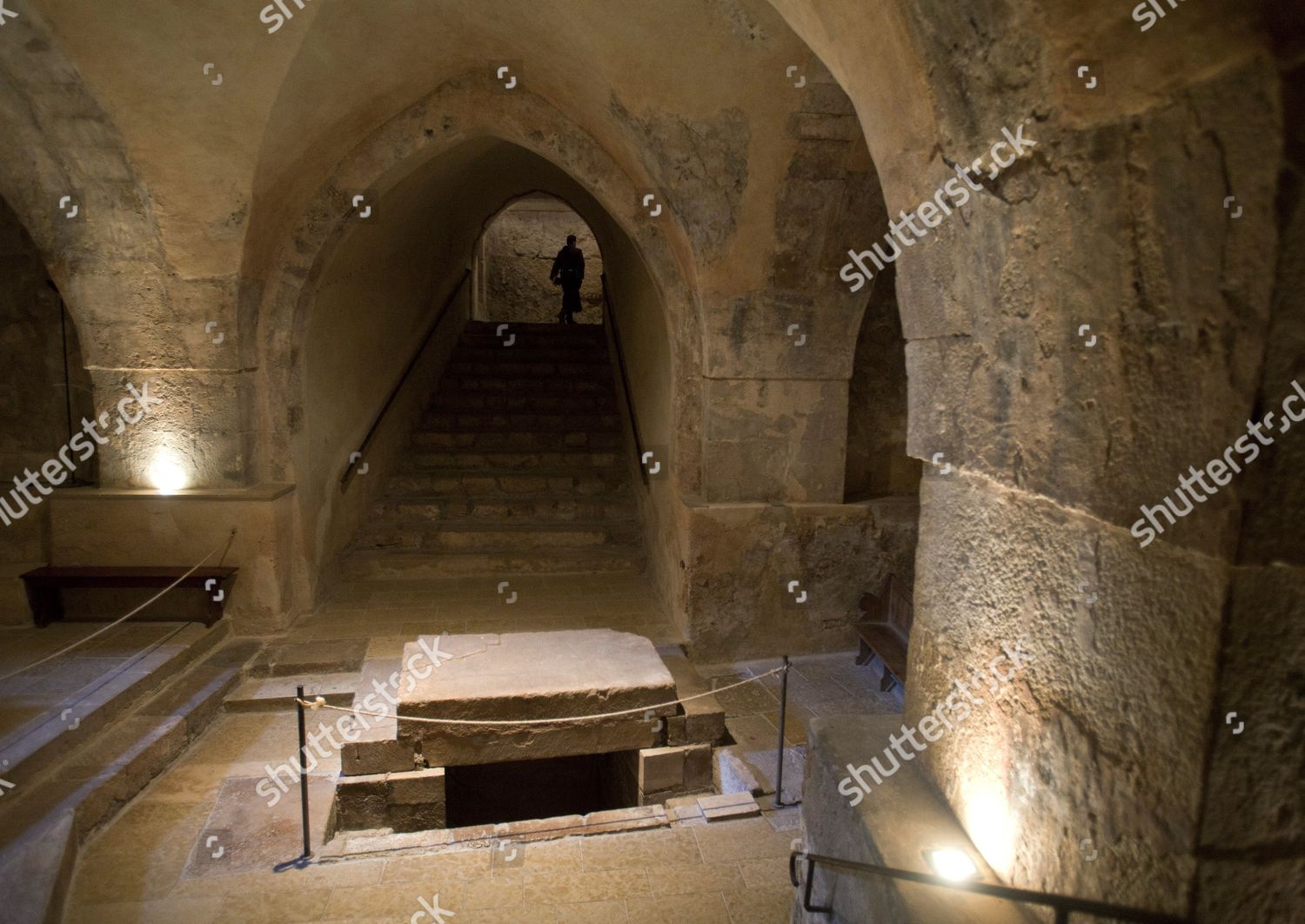 Monk Leaves Lower Crypt Area Crusader Editorial Stock Photo - Stock ...