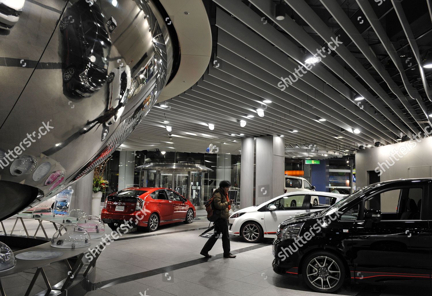 Visitor Looks Vehicles Displayed Toyota Showroom Editorial Stock Photo ...