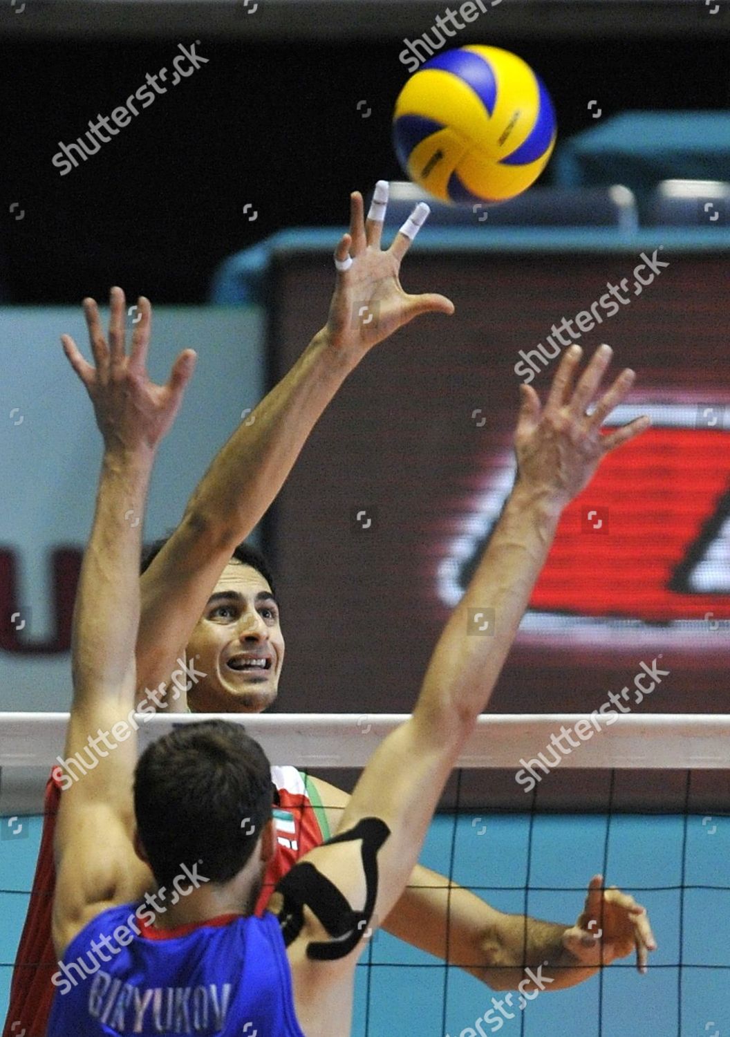 Arash Kamalvand Iran Spikes Ball Against Editorial Stock Photo - Stock ...