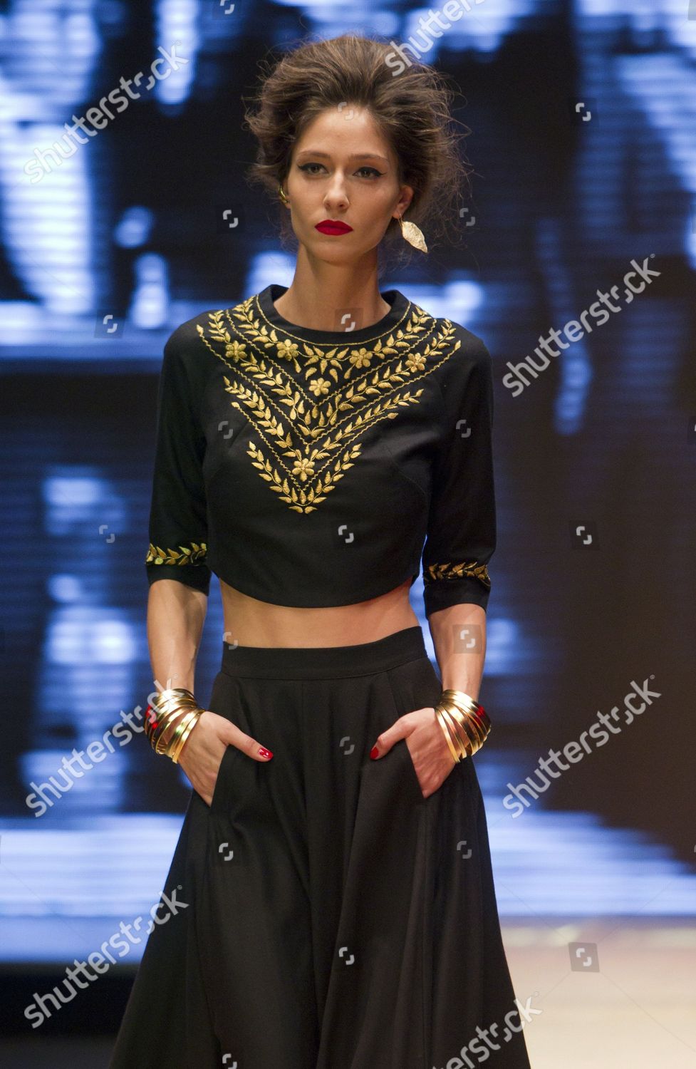 Model Presents Creation Designer Dorit Bar Editorial Stock Photo ...