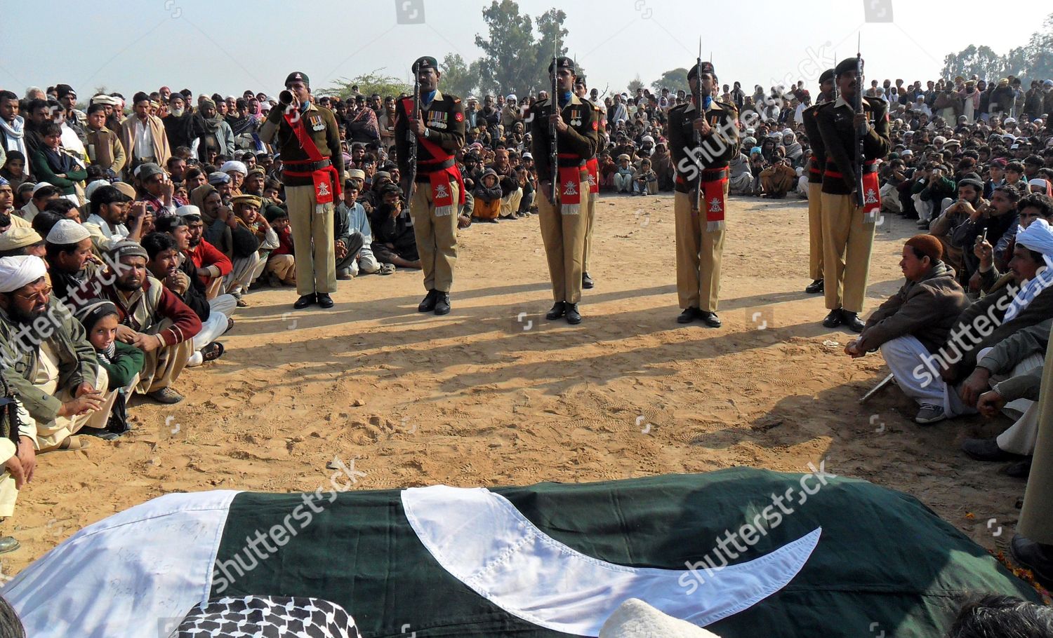Relatives Pakistan Army Soldiers Attend Funeral Editorial Stock Photo ...