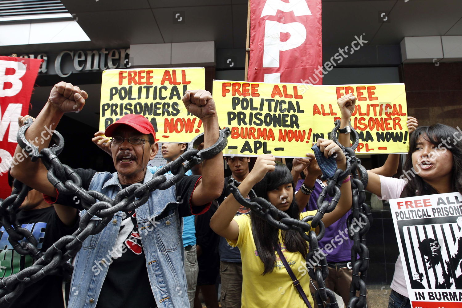 Filipino Demonstrators Shout During Rally Calling Editorial Stock Photo ...
