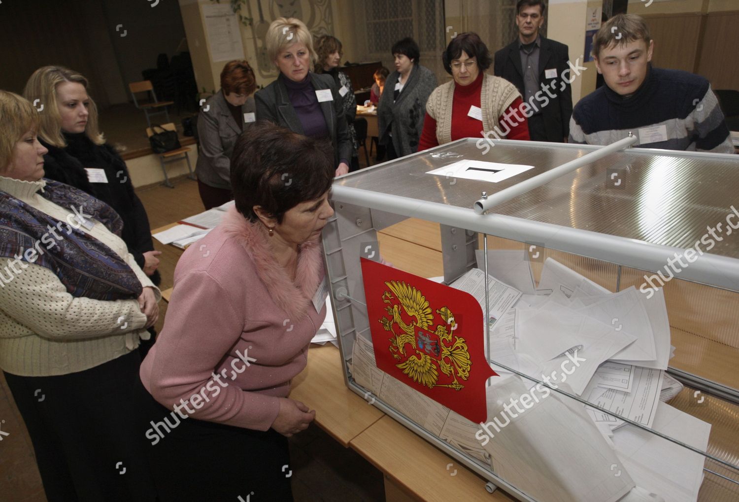 Electoral Commission Staff Empty Ballot Box Editorial Stock Photo ...