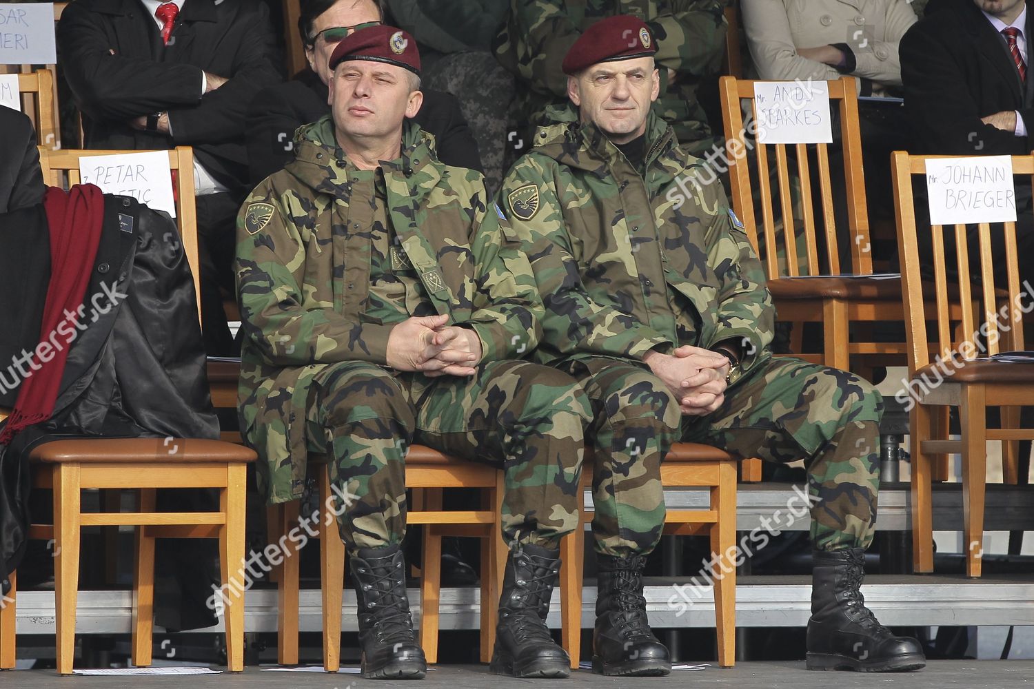 Outgoing General Sulejman Selimi L Incoming Editorial Stock Photo ...