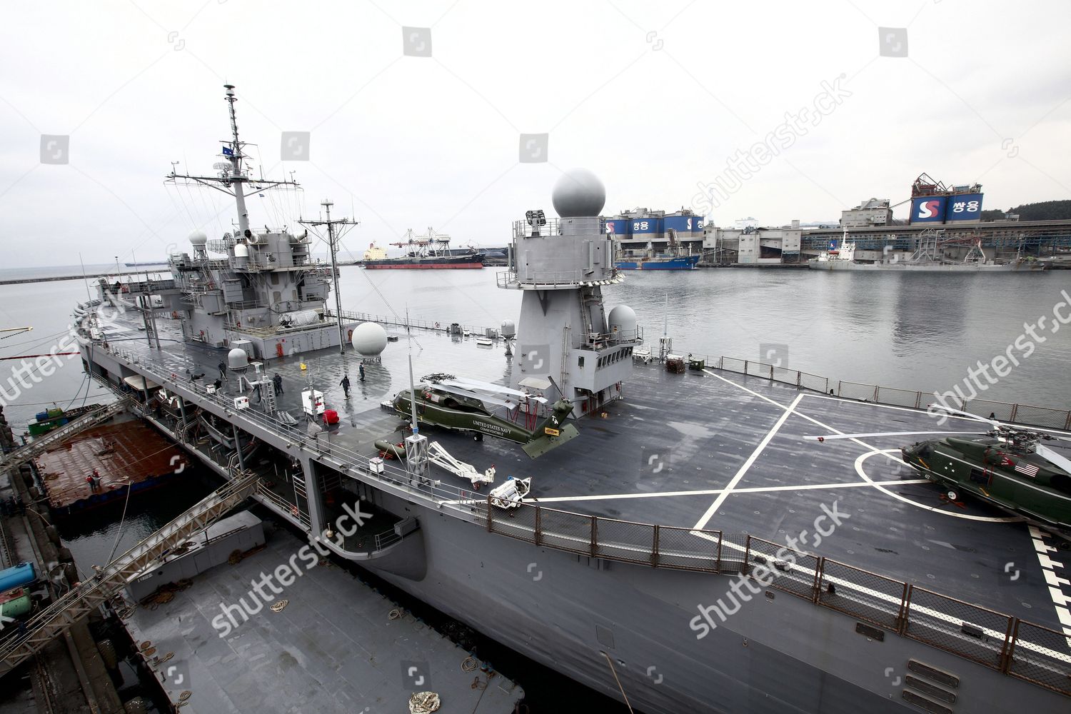 Us Navy Crewmen Seen On Deck Editorial Stock Photo - Stock Image ...