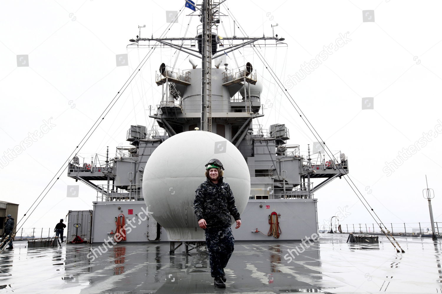 Us Navy Crewman Walks On Deck Editorial Stock Photo - Stock Image ...