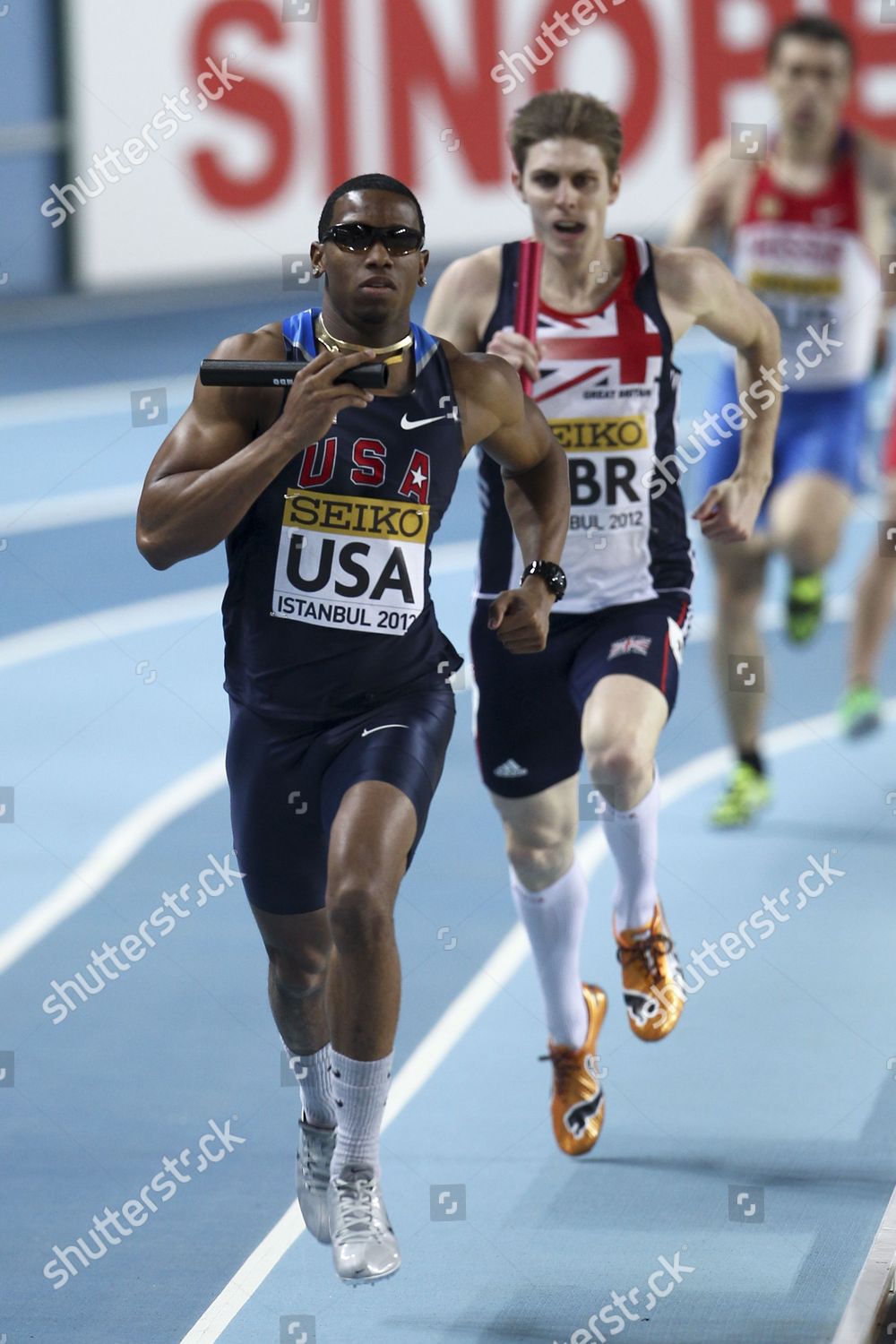 Gil Roberts Runs Batton Mens 4x400m Editorial Stock Photo - Stock Image ...