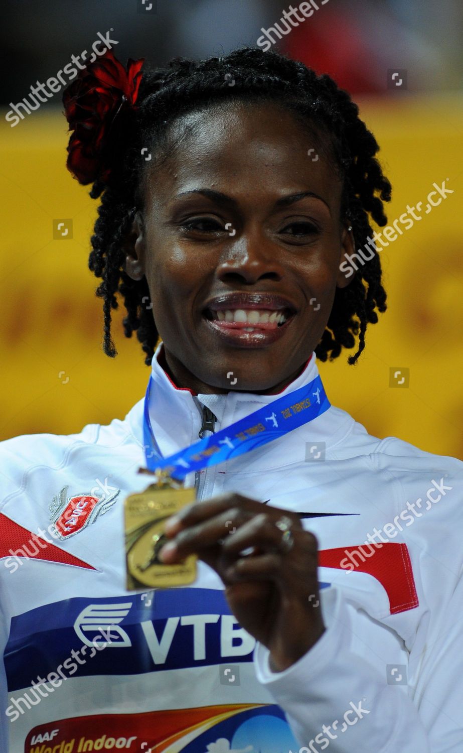Gold Medallist Chaunte Lowe Us Poses Editorial Stock Photo - Stock ...