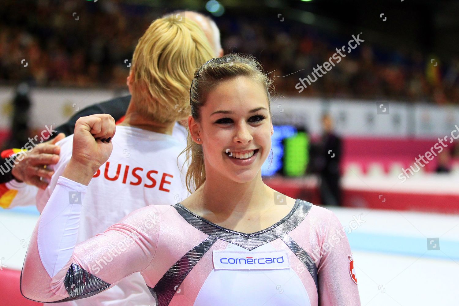 Swiss Giulia Steingruber Celebrates After Winning Editorial Stock Photo ...