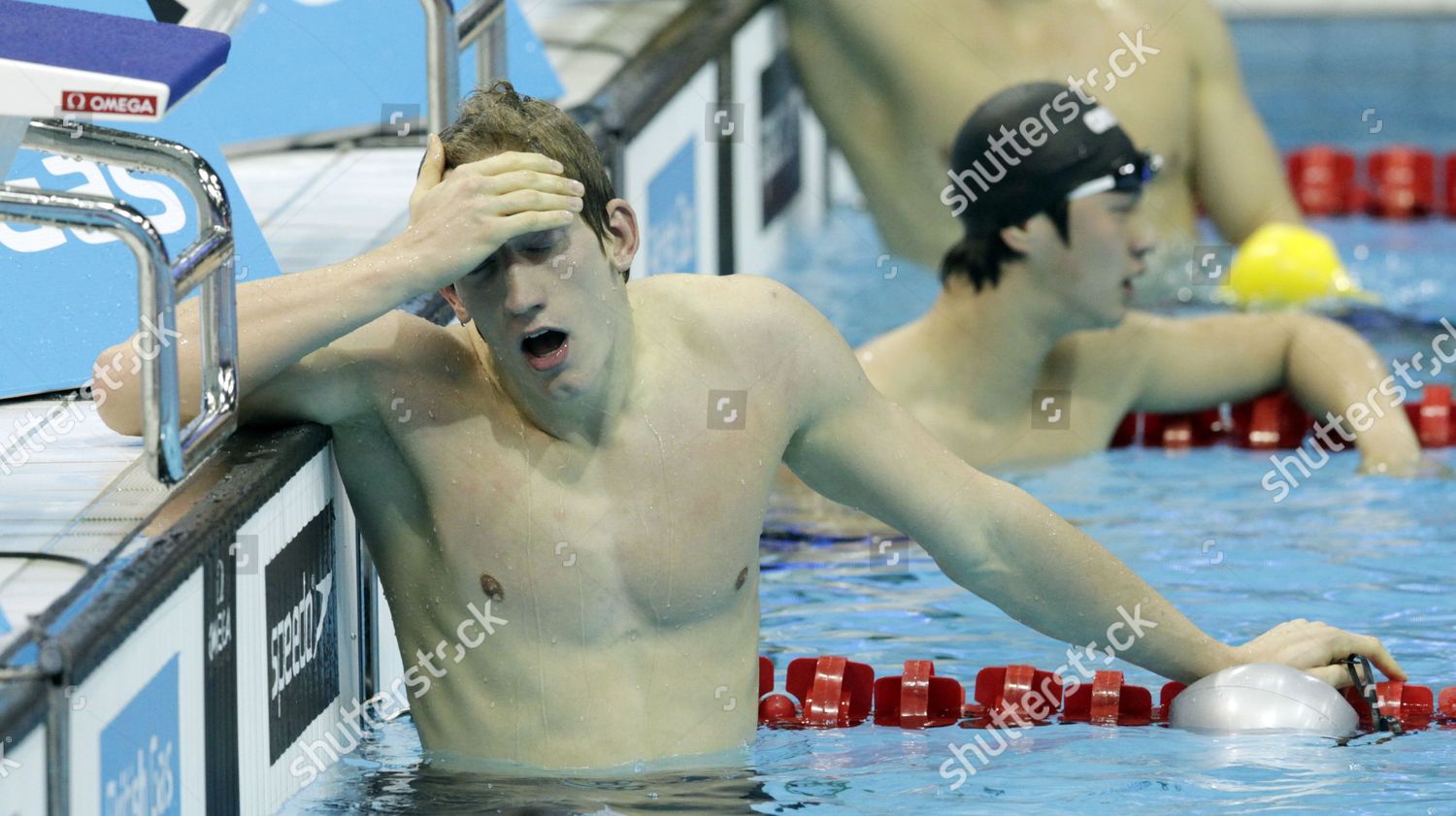 Luxembourgs Laurent Carnol Reacts After Winning Editorial Stock Photo ...