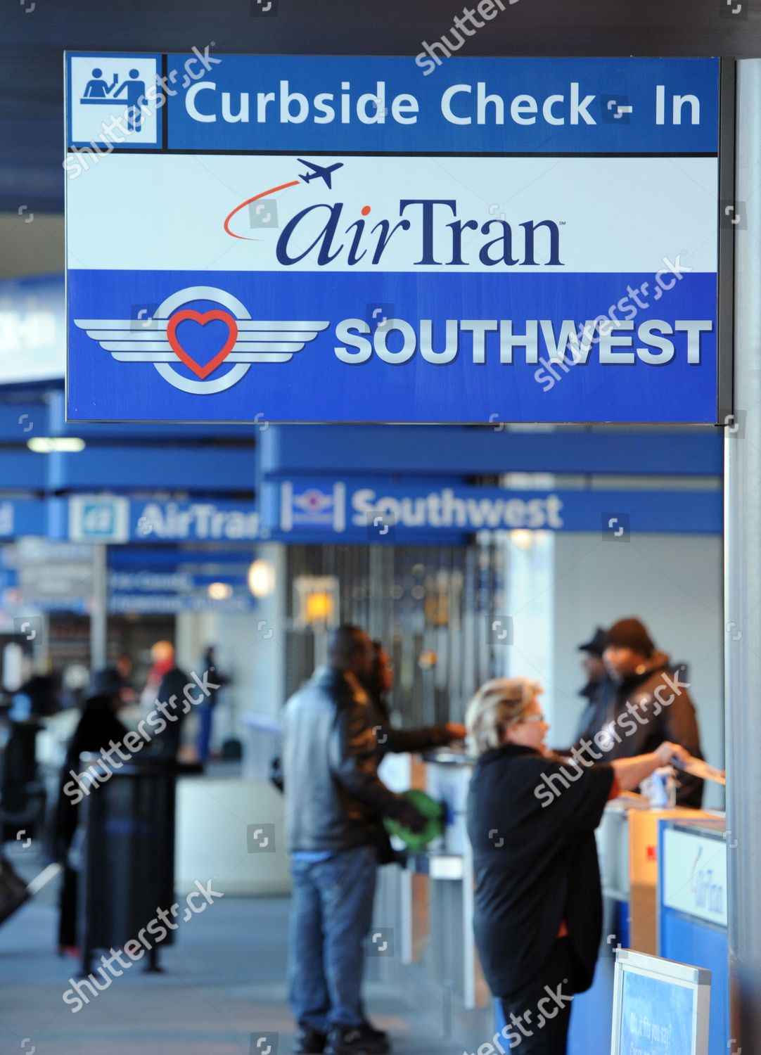 Passengers Check Flights On Airtran Airways Editorial Stock Photo ...