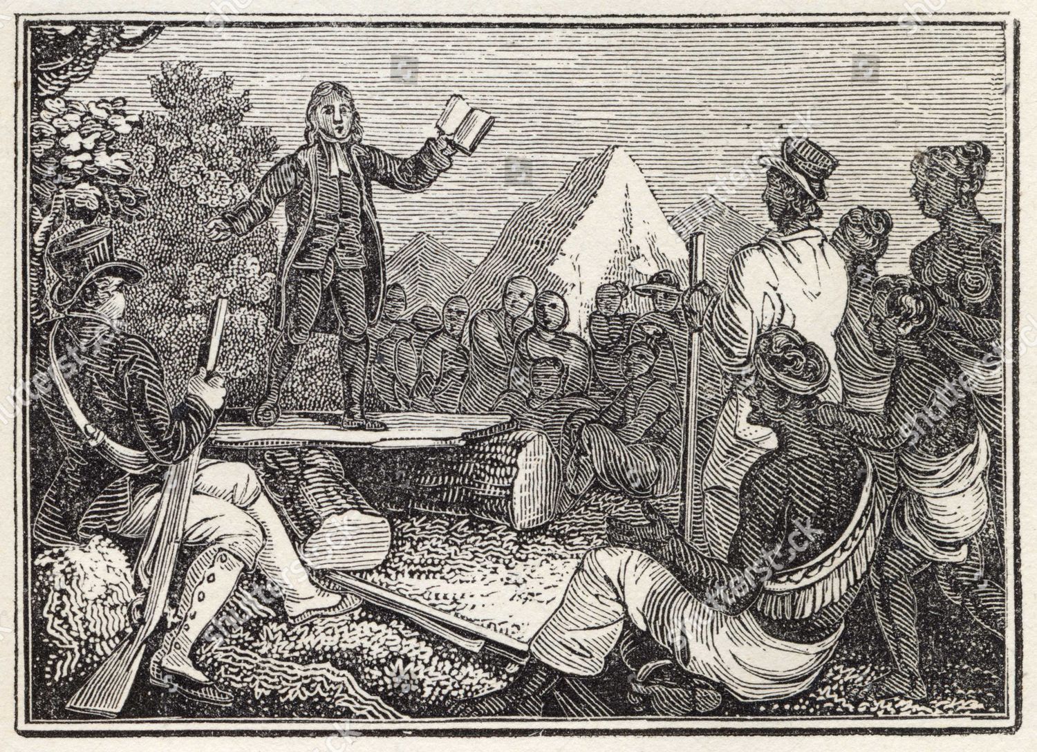 Missionaries Preaching Native Americans Editorial Stock Photo - Stock ...