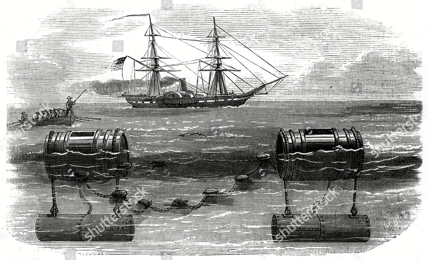 American Civil War Floating Infernal Machine Editorial Stock Photo ...