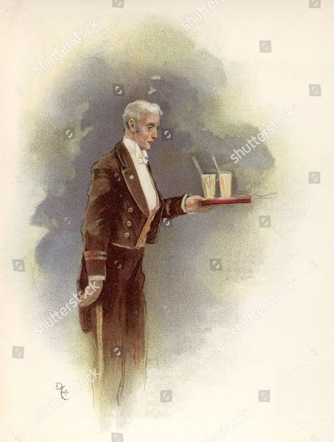 Waiter Savoy Hotel London 1899 Editorial Stock Photo - Stock Image ...