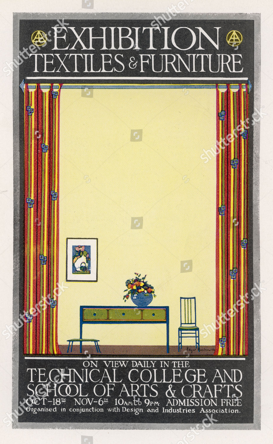 Poster Exhibition Textiles Furniture Designed By Editorial Stock Photo ...