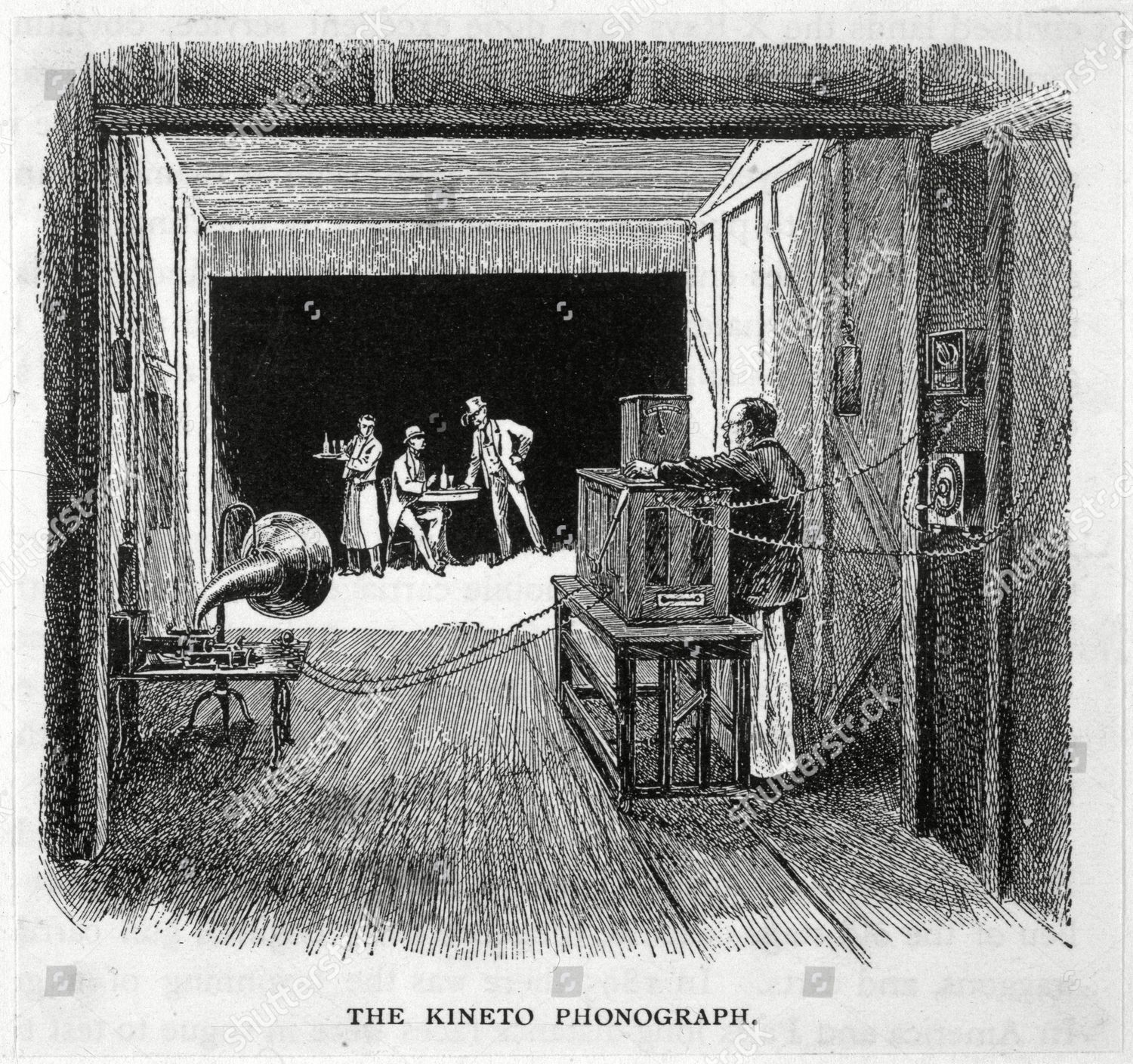 Edisons Kinetophonograph Which Linked Photographic Impressions ...