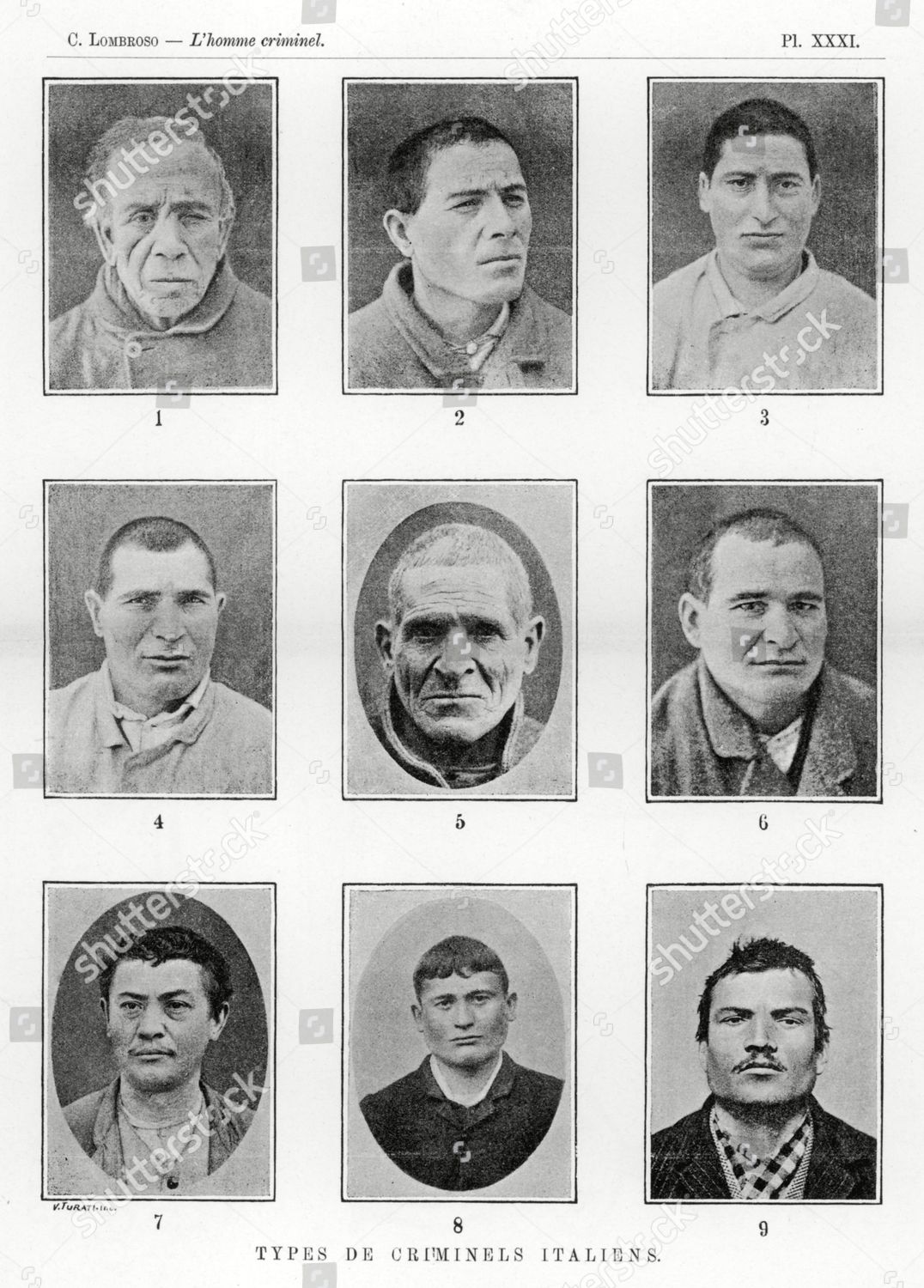 Portraits Italian Criminals Lombroso Claimed That Editorial Stock Photo ...