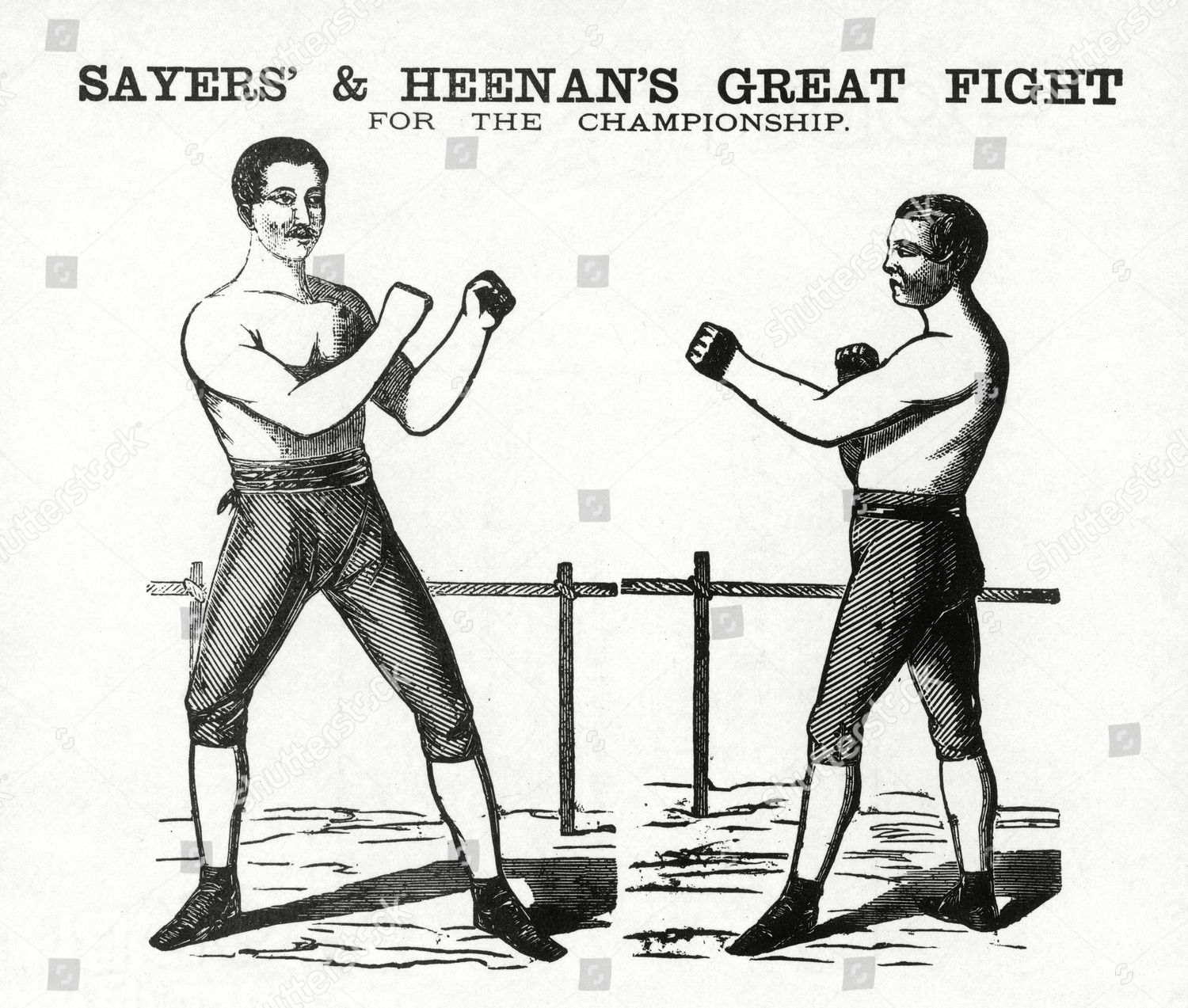 English Champion Tom Sayers Fights American Editorial Stock Photo ...