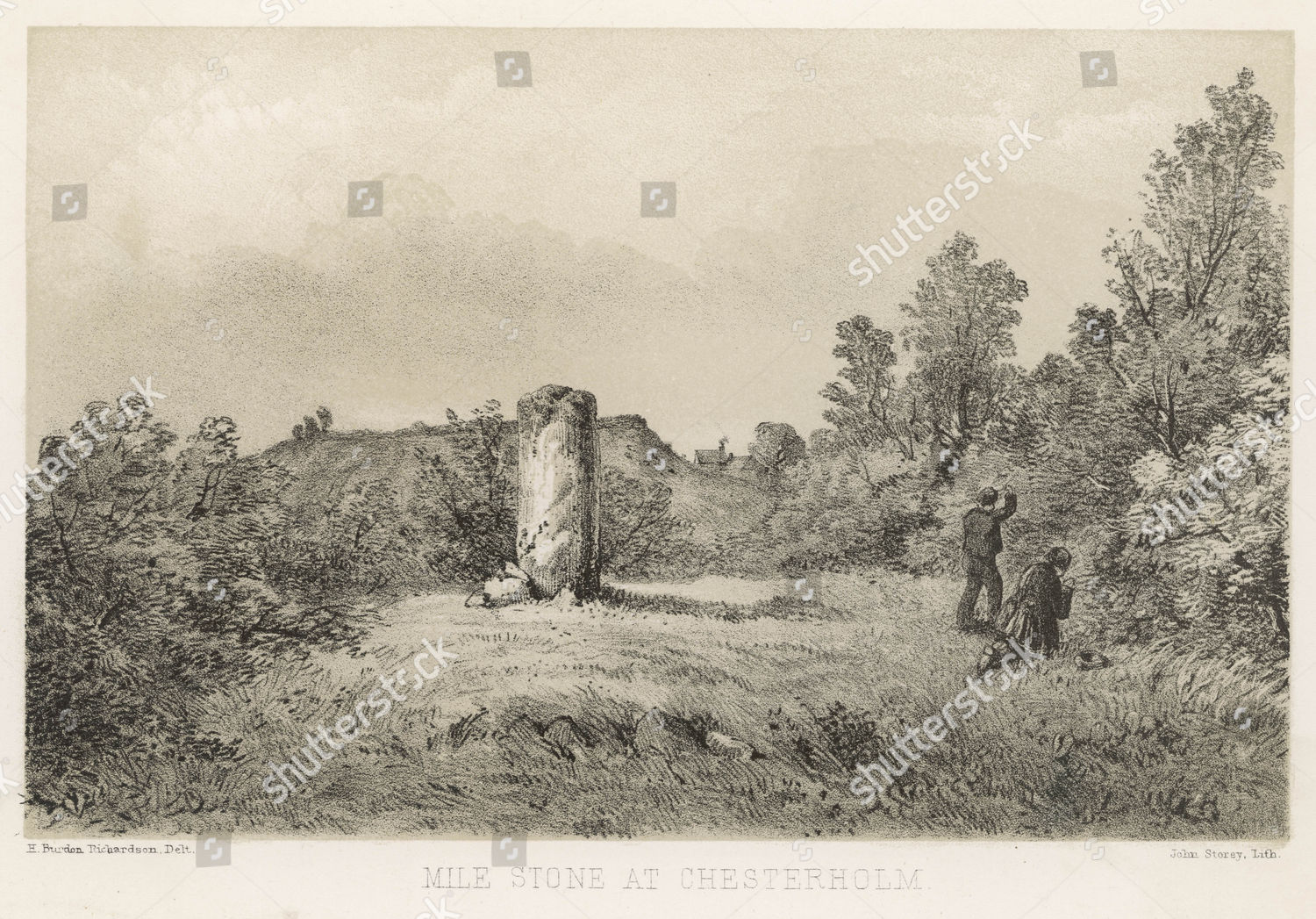 Mile Stone Chesterholm Site Roman Fort Editorial Stock Photo - Stock ...