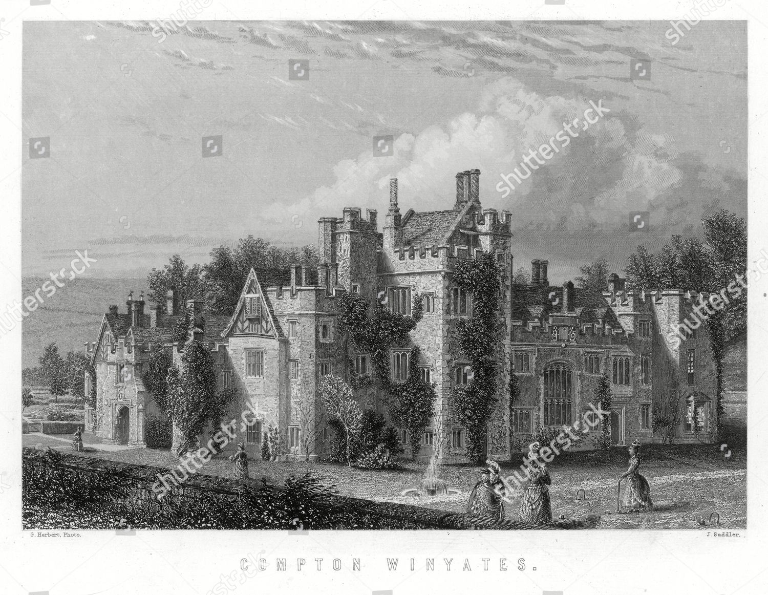 Compton Wynyates Warwickshire 1870s Editorial Stock Photo - Stock Image ...