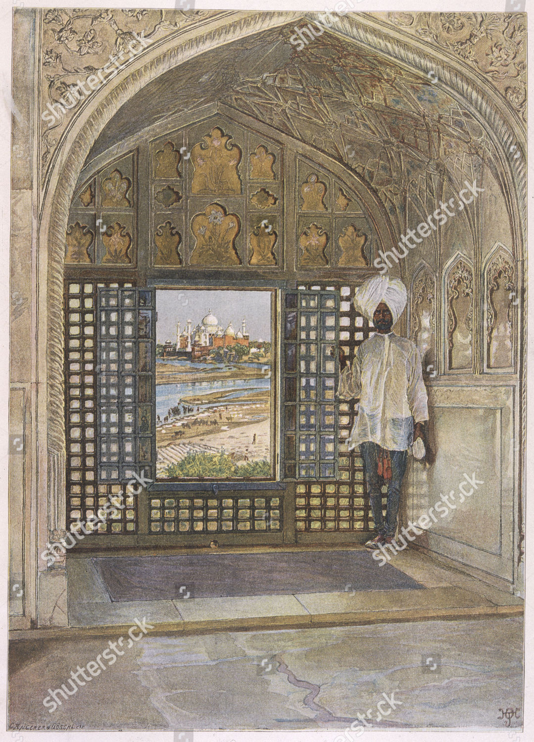 Agra View Taj Mahal Through Window Editorial Stock Photo - Stock Image ...
