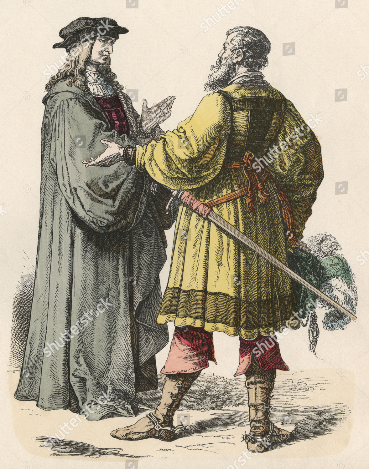 Magistrate Left Knight Right 16th Century Editorial Stock Photo - Stock ...