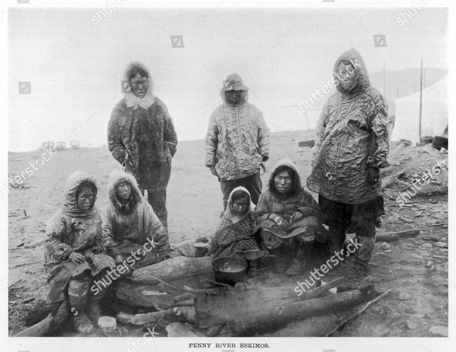 Eskimo Family Penny River Alaska 1900 Editorial Stock Photo - Stock ...