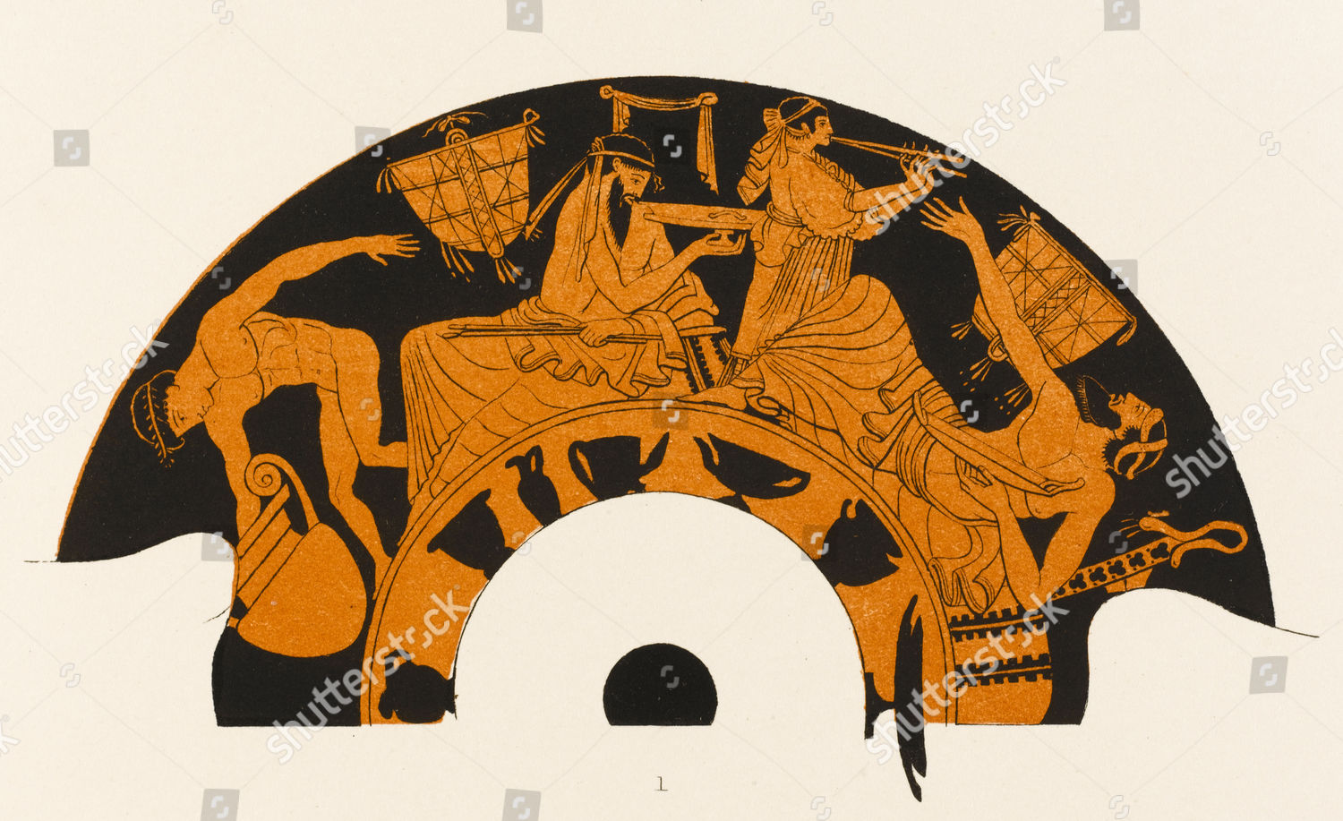 Banquet Ancient Greece Circa 5 Bc Editorial Stock Photo - Stock Image ...