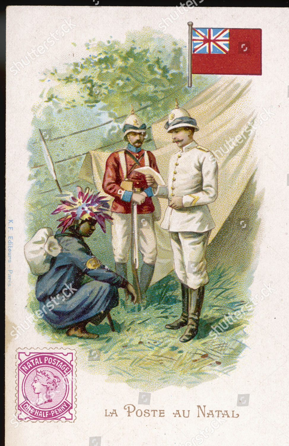 Native Postman Delivers Mail British Officer Editorial Stock Photo ...