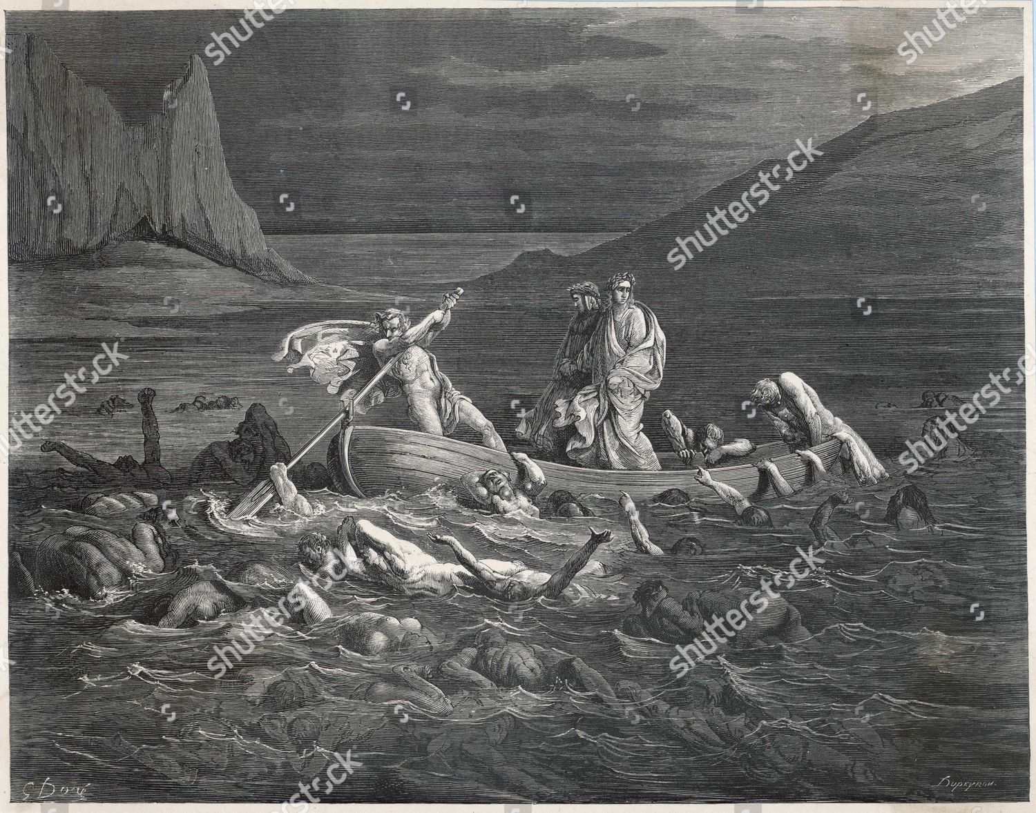 Virgil Dante Cross Styx First Published Editorial Stock Photo - Stock ...