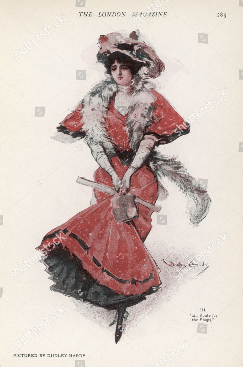 Frivolous Young Lady Off On Shopping Editorial Stock Photo - Stock ...